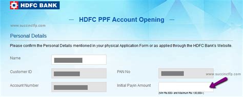 How To Open Online PPF Account With HDFC Bank Netbanking Succinct FP