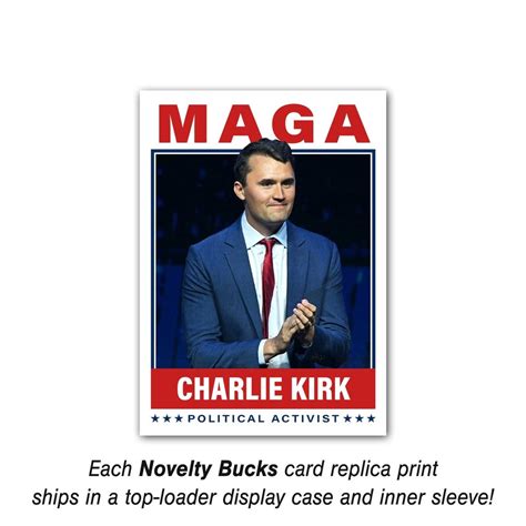 Charlie Kirk Republican Conservative Maga Trump Custom Trading Card
