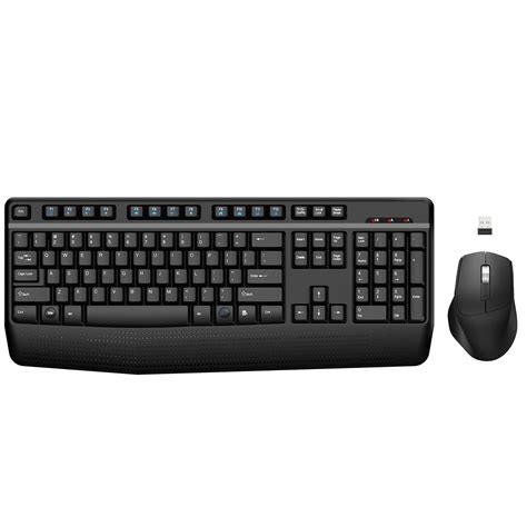 Wireless Keyboard And Mouse Combo Edjo 2 4g Full Sized Wireless Ergonomic Keyboard With Wrist