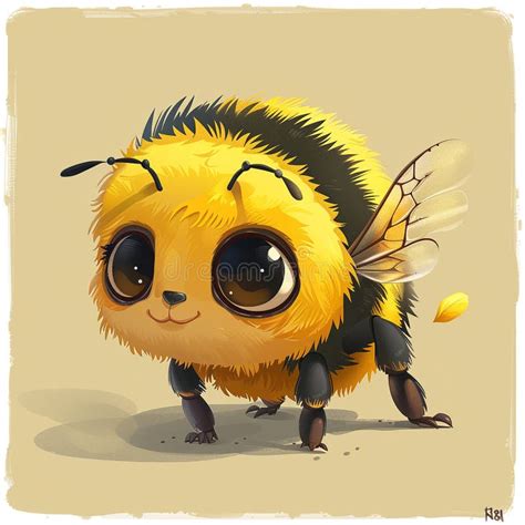 Cute Cartoon Bee With Big Eyes Stock Illustration Illustration Of Spring Whimsical 359542630