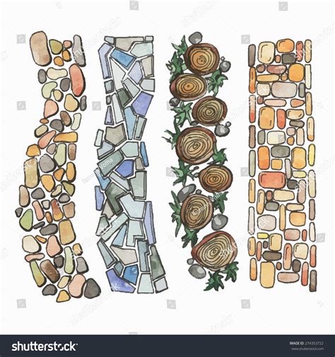 Stone Path Pattern Stock Illustrations Images Vectors Shutterstock