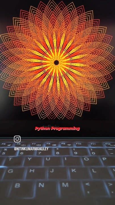 flower 🌺 design using python turtle module youtubeshorts python youtube