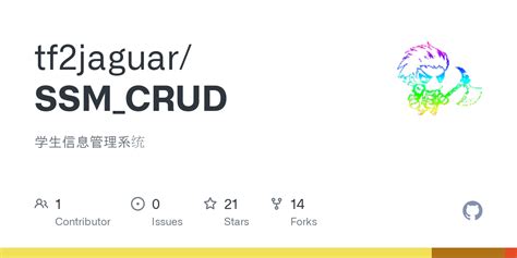 GitHub tf jaguar SSM CRUD 学生信息管理系统