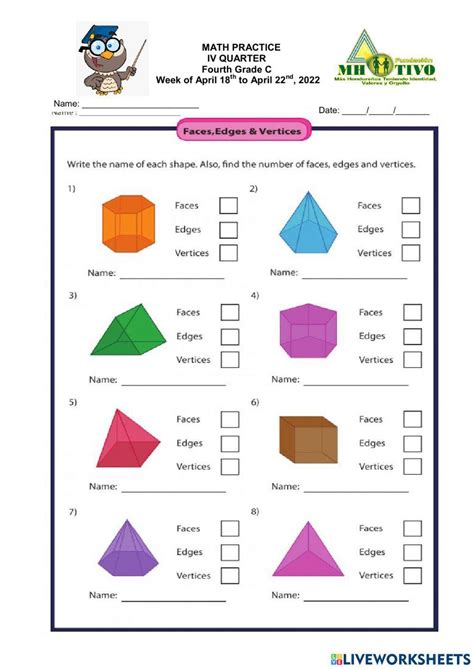 Geometric Solid Worksheet Live Worksheets Worksheets Library