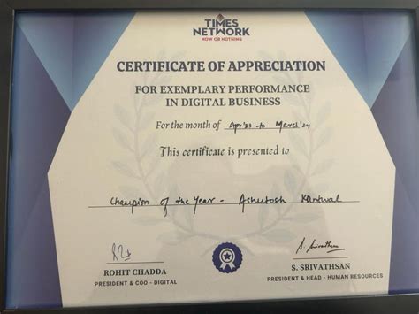 Ashutosh Khantwal On Linkedin Glad To Share That I Have Been Awarded