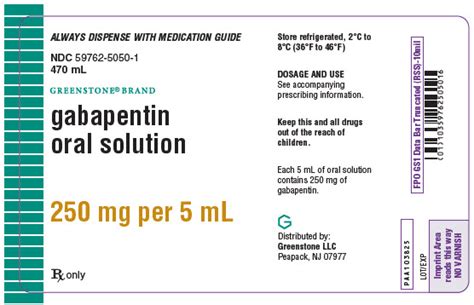Fda Label For Gabapentin Suspension Oral Indications Usage And Precautions