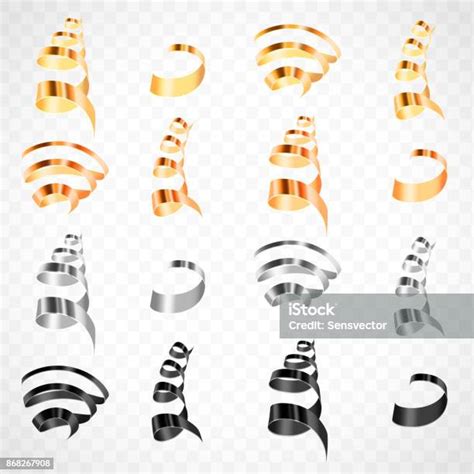 화려한 깃발을 설정합니다 사 문석 리본 투명 한 배경에 고립입니다 파티 장식 생일 축 하 크리스마스 카니발 새 해 선물 축제 장식입니다 현실적인 3d 그림 개체 그룹에 대한