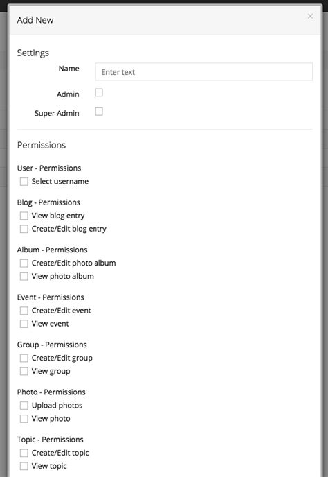 Creating New User Role Moosocial