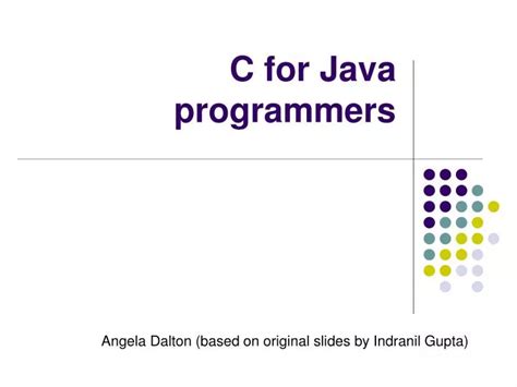 Ppt C For Java Programmers Powerpoint Presentation Free Download Id6454409