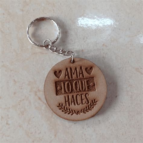 Llaveros Madera Corte Y Grabado Laser Personalizados