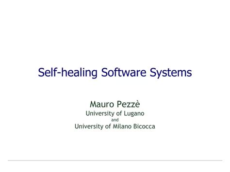PPT Self Healing Software Systems Enhancing Resilience And Reliability PowerPoint