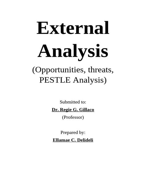 External Analysis Strategic Planning Pdf Swot Analysis Educational Technology External Analysis Strategic Planning Pdf Swot Analysis Educational Technology