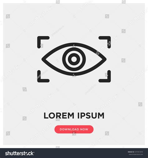 Eye Scan Vector Icon Security Check Stock Vector Royalty Free 573761974 Shutterstock