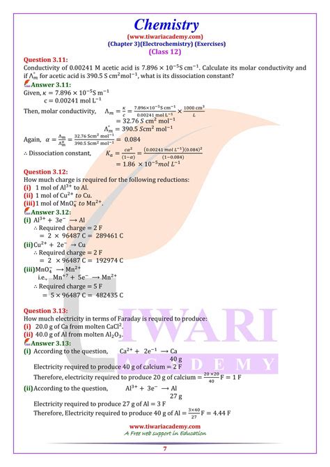 NCERT Solutions Class 12 Chemistry Chapter 3 In Hindi English Medium