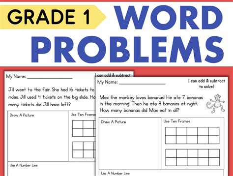 First Grade Word Problems Addition And Subtraction Within 20 Lesson Plan