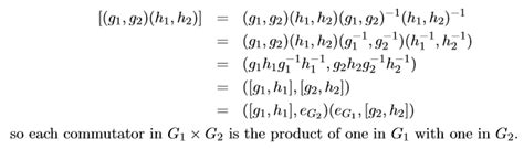 Group Theory Center Commutator Subgroup Of Direct Product Direct Product Of These Subgroups