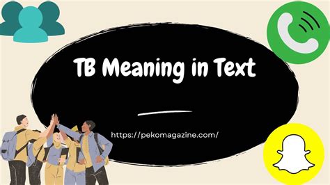 Tb Meaning In Text A Quick Guide To Its Definition Peko Magazine