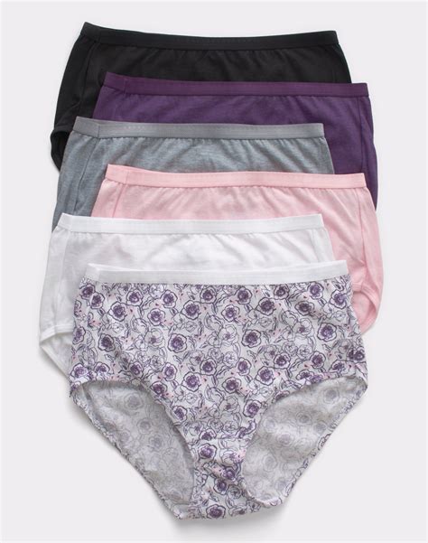 Hanes Ultimate Womens Breathable Brief Underwear 6 Pack Sugar Flower