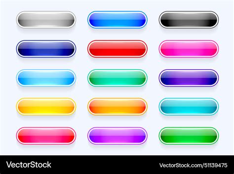 Set Of Empty Uiux App Button Element Icon Design Vector Image