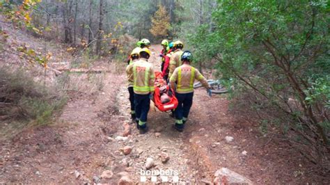Rescatado En Helicóptero Un Ciclista Accidentado En Lalbiol