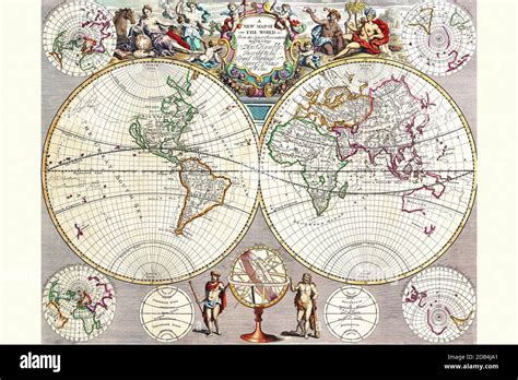 Stereographic Projection Of The Eastern And Western Hemispheres