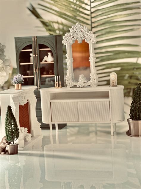 16 Scale Doll Tv Console With Storage Etsy