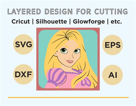 Rapunzel Shadow Box File For Cutting Lasercraftum