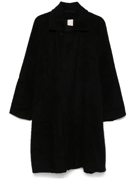 Jan Jan Van Essche Double Breasted Coat In Black Modesens