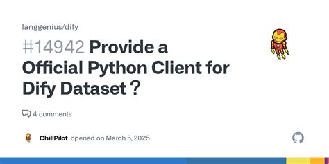 Provide A Official Python Client For Dify Dataset Issue Langgenius Dify Github