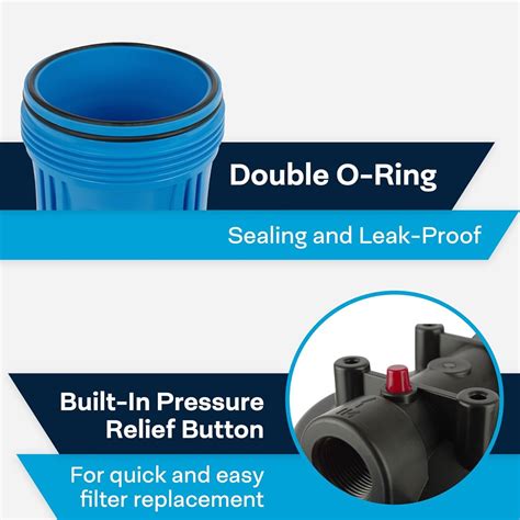 Aqua Science 2 Stage 10 Big Blue Filter Housing With 1 Npt Inlet Outlet
