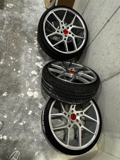4 Set 22 Inch Giovanni 5 Lug Wheelstires Staggered Concave Parts