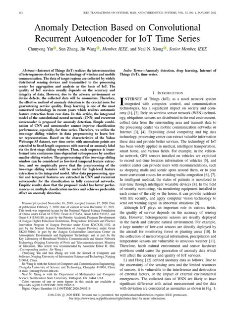 Anomaly Detection Based On Convolutional Recurrent Autoencoder For Iot