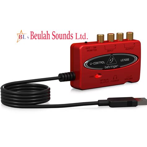 Behringer Uca222 U Control Audio Interface Ultra Low Latency 2 In2 Out Usb Audio Interface
