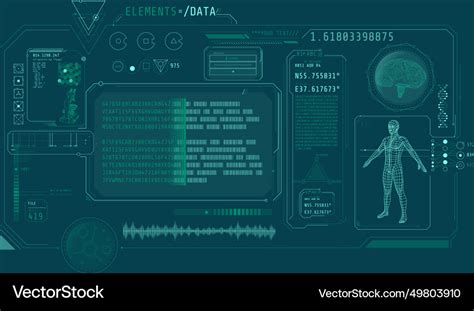 Biomedical Data Decoding Interface Royalty Free Vector Image