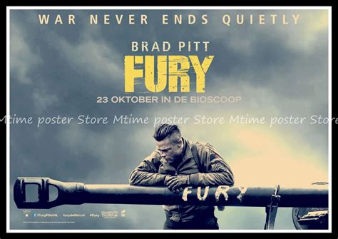 Brad Pitt Fury Poster