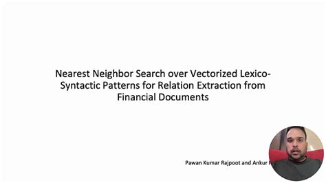 Nearest Neighbor Search Over Vectorized Lexico Syntactic Patterns For