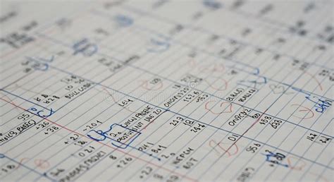 Handwritten Spreadsheet Data Stock Illustrations 9 Handwritten Spreadsheet Data Stock