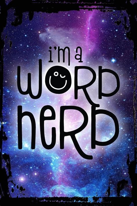 Galaxy Inspirational Wall Art Flat Canvas Wall Art Print Im A Word Nerd