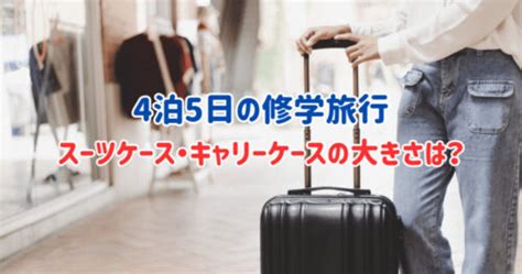 修学旅行4泊5日用スーツケースの大きさは失敗しないサイズの選び方とおすすめを紹介 すぎるーむ
