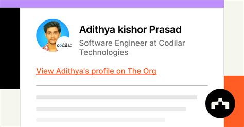 Adithya Kishor Prasad Software Engineer At Codilar Technologies The Org