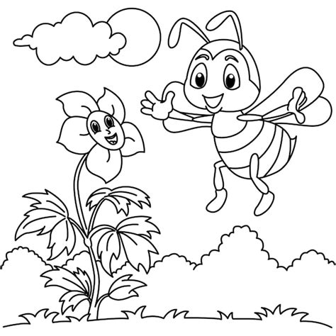 Premium Vector Funny Bee Cartoon Characters Vector Illustration For