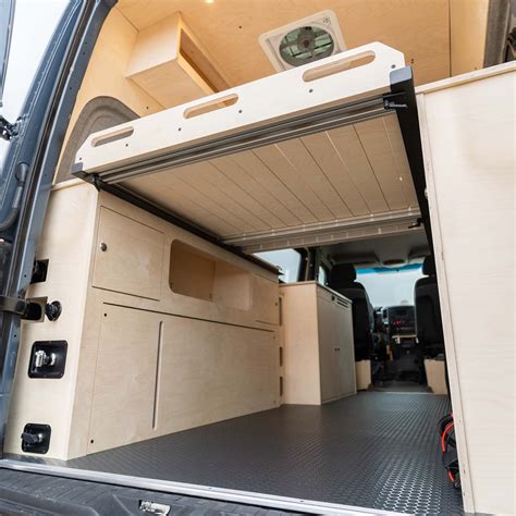 Sprinter Van Bed And Wheel Well Cabinets Camper Van Conversion Kit