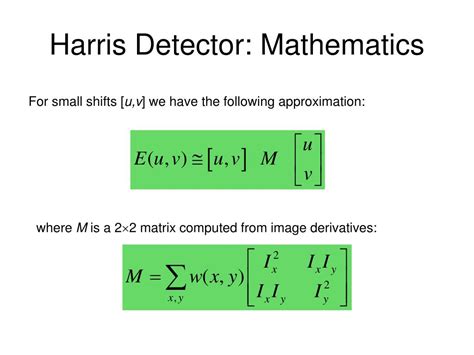 Ppt Harris Corner Detector And Scale Invariant Feature Transform Sift