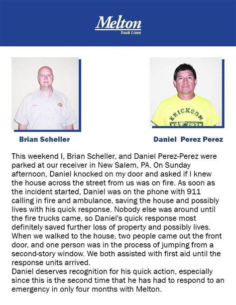 Melton Truck Lines On Linkedin Driver Spotlight Brian Scheller And