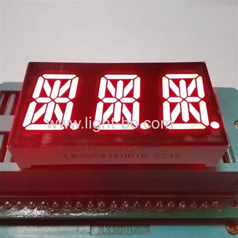 Ultra Red Triple Digit Alphanumeric LED Display Segment Common Anode For Instrument