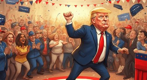 Donald Trump Dancing Cartoon Imagens Fotos E Ilustrações Stock Livres
