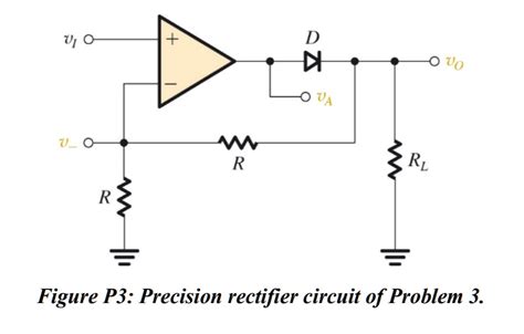 Solved Precision Rectifier The Op Amp In The Precision Rectifier Circuit Of Figure P3 Is Ideal