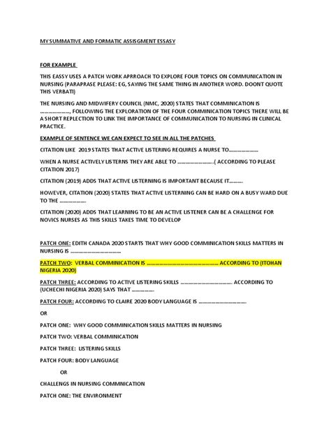 My Summative And Formatic Assisgment Pdf Communication Fluency