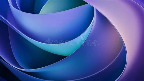Smooth Flowing Shapes In Vibrant Shades Of Blue And Purple Create A Visually Captivating