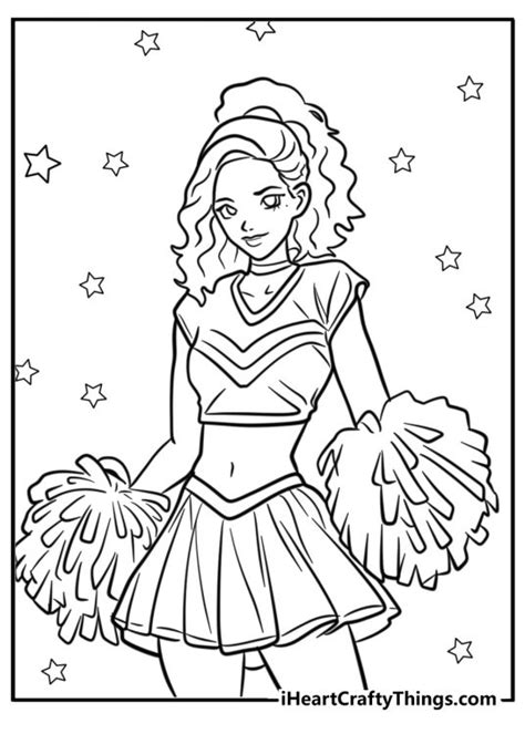 Cheerleader Coloring Page Printable